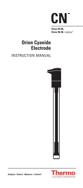 Orion Cyanide Electrode - Bergman-net