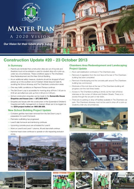 MAStER PlAN - Somerville House