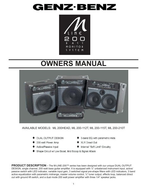 ML-200 Series - Genz Benz