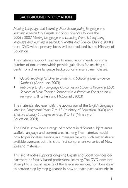 supporting english language learners