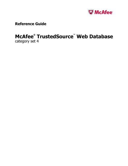 TrustedSource Web Database, Reference Guide, Category Set 4