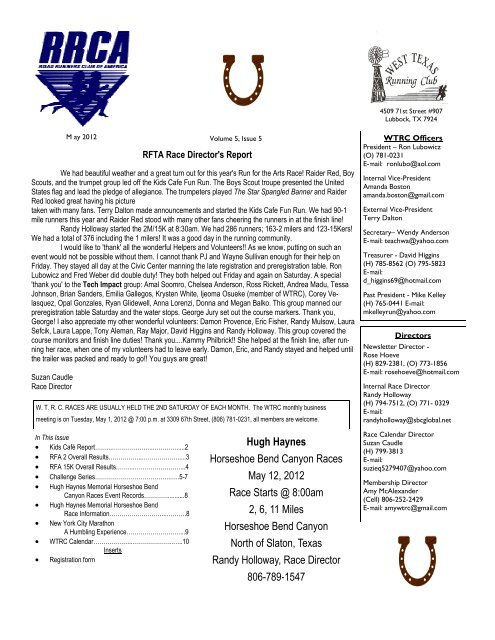 MAY 2012 [pdf] - West Texas Running Club