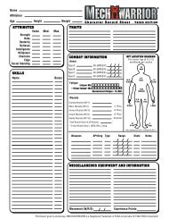 Corax Character Sheet PDF - Manhattan By Night