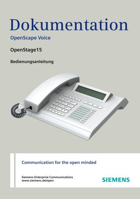 Bedienungsanleitung OpenStage 15 SIP - Urz