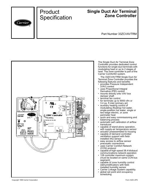 Single Duct Air Terminal Zone Controller