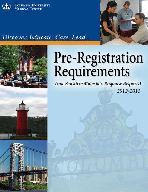 Student Health Service Pre-Registration Brochure - Columbia ...