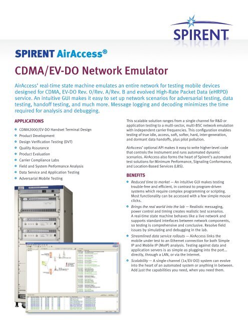 CDMA/EV-DO Network Emulator - Spirent