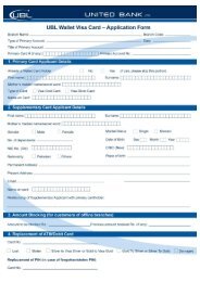 Terms & Conditions for UBL e-statement - United Bank Limited