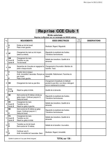 Reprise CCE Club 1 - FFE
