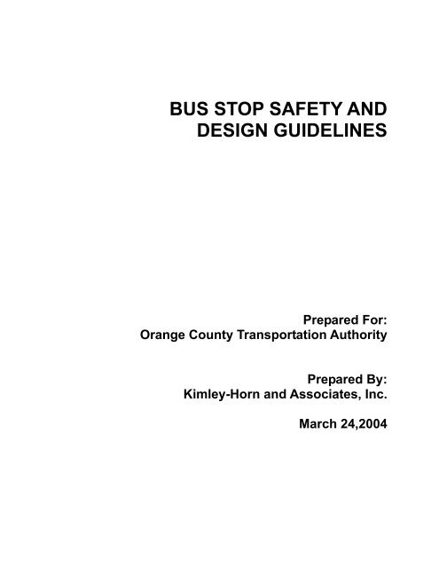 BUS STOP SAFETY AND DESIG