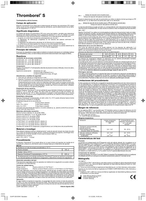 Thromborel ® SThrombopla