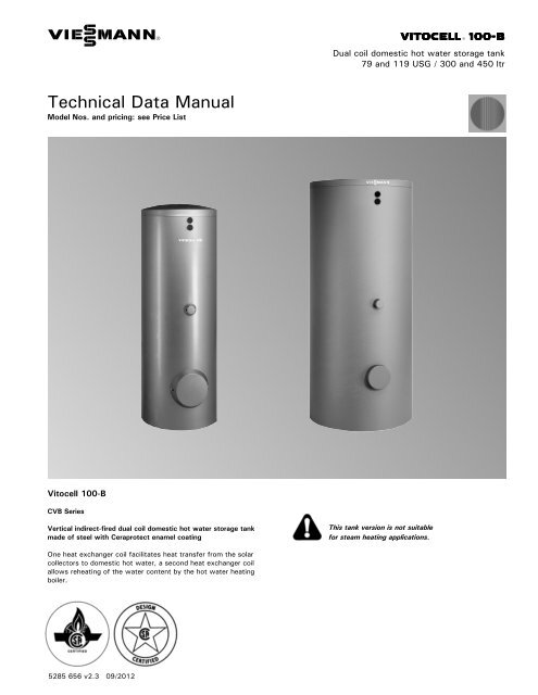 Technical Data Manual - Viessmann