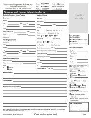 Submission Form - Veterinary Diagnostic Laboratory - University of ...