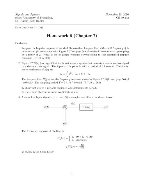 Homework 6 (Chapter 7)