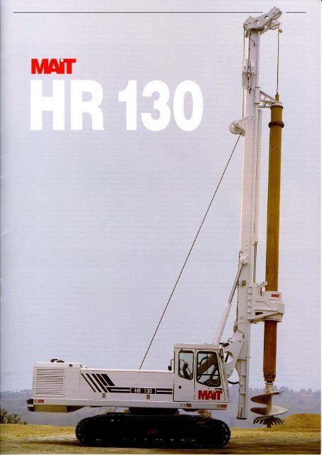 Used Mait HR130 bored piling rig spec sheet - AGD Equipment