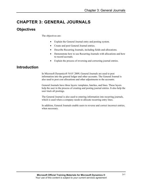 CHAPTER 3: GENERAL JOURNALS