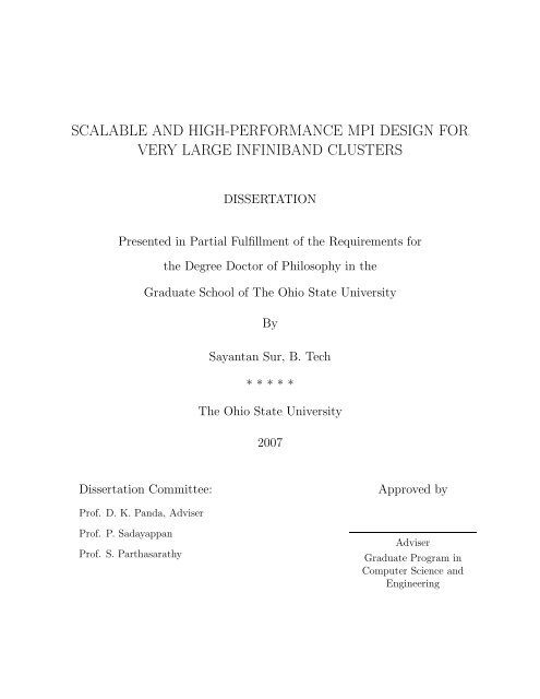 Scalable And High Performance Mpi Design For Very Large Infiniband