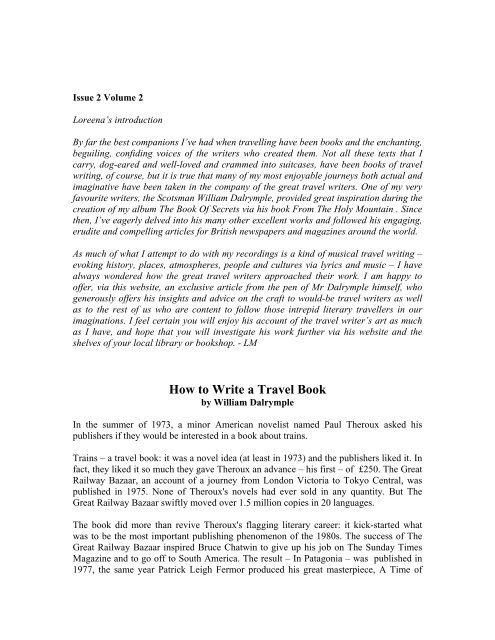 How to Write a Travel Book