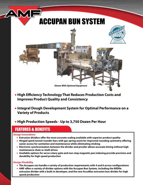 ACCUPAN BUN SYSTEM - AMF Bakery Systems