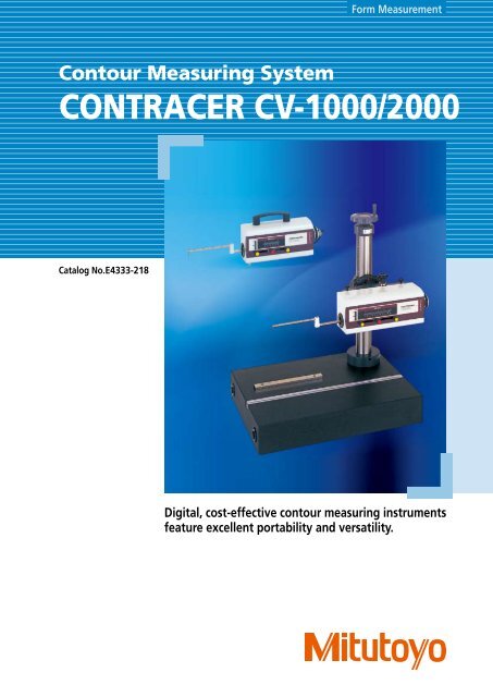 CONTRACER CV-1000/2000 - Mitutoyo Scandinavia AB