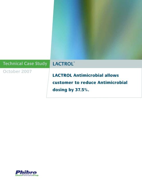 Technical Case Study - October 2007 - Lactrol
