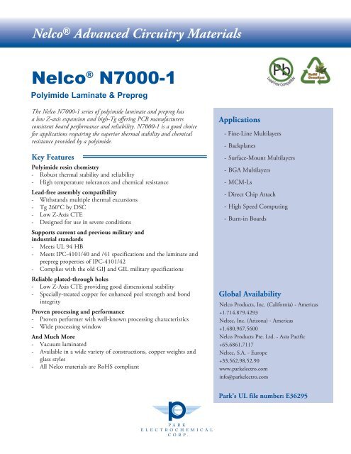NelcoÂ® N7000-1 - Park Electrochemical Corp.