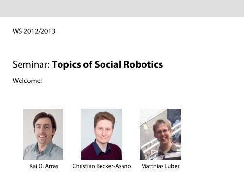 introduction slides - Social Robotics Lab