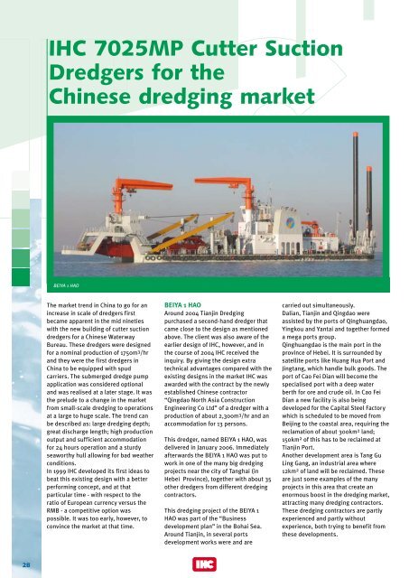 IHC 0 MP Cutter Suction Dredgers for the Chinese ... - Dredgepoint