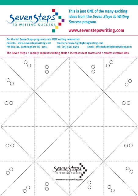 Chatterbox blank template.pdf - Seven Steps to Writing Success