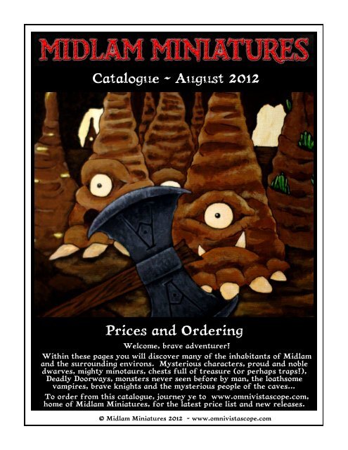 Catalogue - August 2012 Prices and Ordering - Mega Miniatures