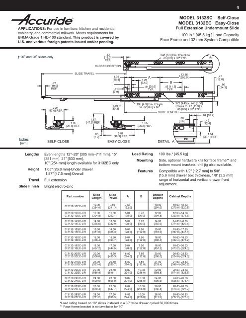 3132EC Technical Sheet - Accuride