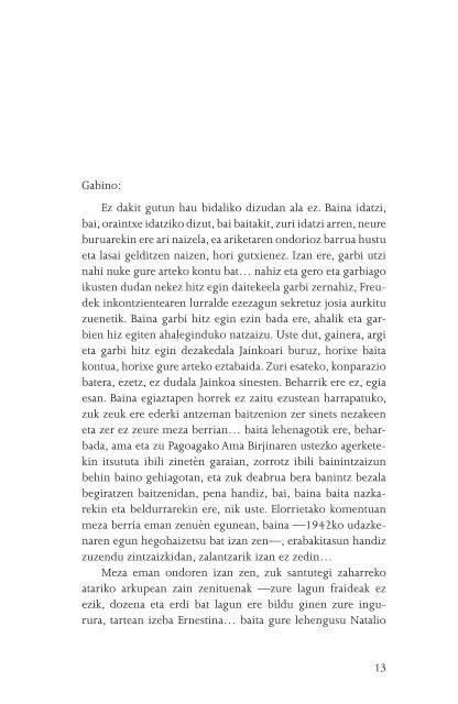Gabino: Ez dakit gutun hau bidaliko dizudan ala ez. Baina ... - Elkar