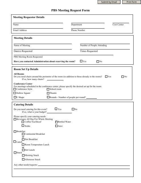 PBS Meeting Request Form