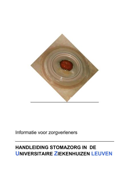 handleiding stomazorg in de UZ Leuven