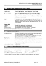 RABBAIT ® 1080 Oat Bait MSDS - Animal Control Technologies