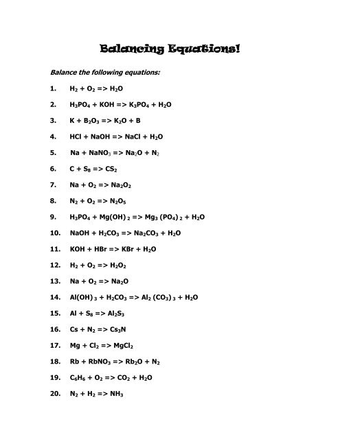 Balancing Equations! - class with Mrs. Robson@ YAY! Science!