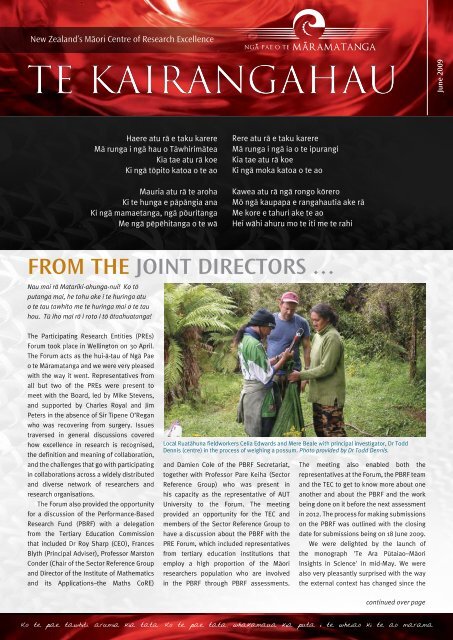 TE KAIRANGAHAU - Ng? - NgÄ Pae o te MÄ ramatanga