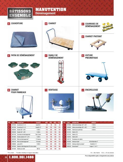 Catalogue - Manutention - Location d'outils Simplex
