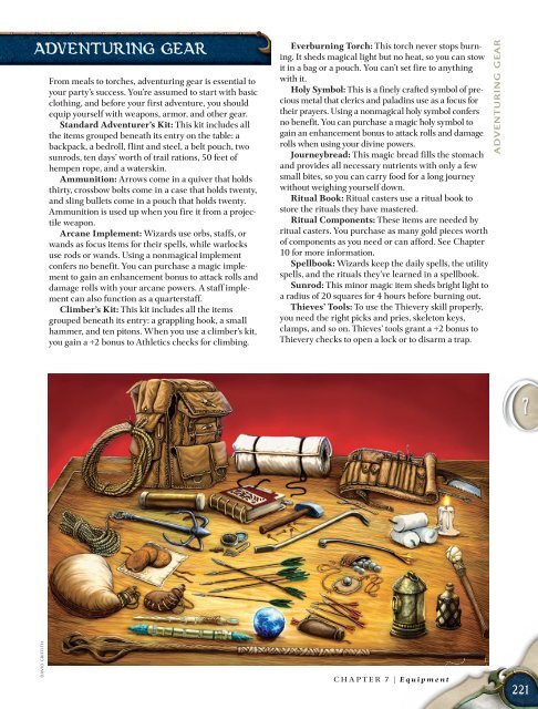 ADVENTURING GEARFrom meal