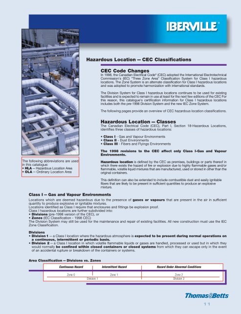 Hazardous Location — CEC Classifications CEC Code Changes ...
