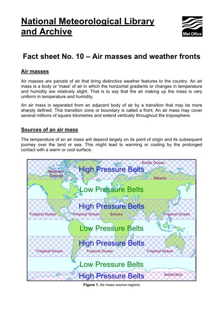 Air masses and weather fronts - Met Office