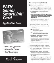 PATH Senior SmartLinksm Card Application Form - PATH SmartLink