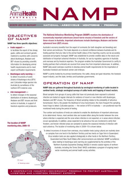 NAMP Annual Report 2009-10 - Animal Health Australia