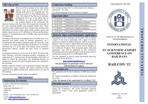 RAILCON '12 First Call for Papers