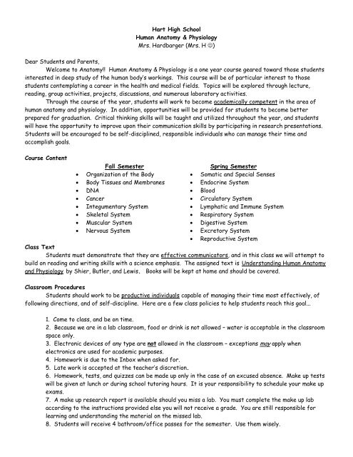 1 Anatomy Syllabus.pdf - Hart High School