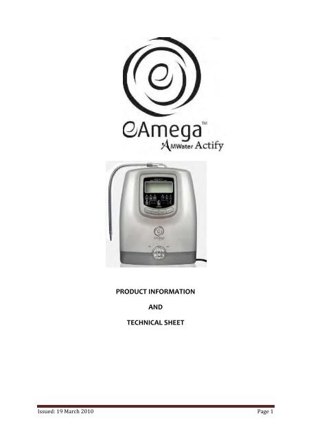 PRODUCT INFORMATION AND TECHNICAL SHEET