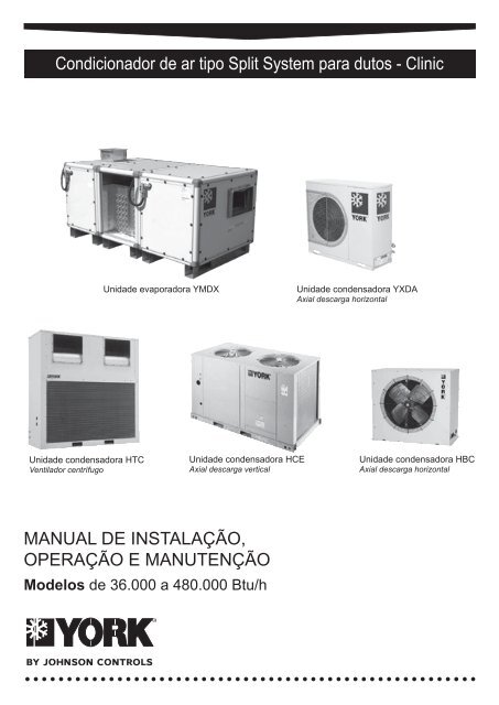 MAnUAl DE insTAlAÃ§Ã£o, opErAÃ§Ã£o E ... - Johnson Controls