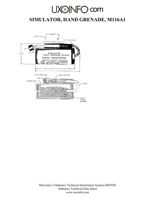 SIMULATOR, HAND GRENADE, M116A1