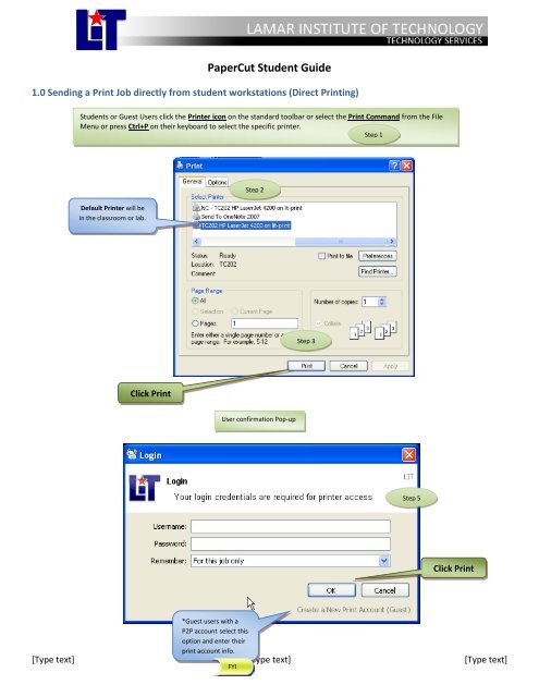 PaperCut Student Guide