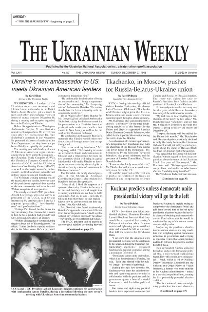 52_December 27, 1998 - The Ukrainian Weekly